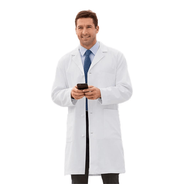 META Labwear 40" Men's Knot Button iPad Lab Coat - 762 – Fine Scrubs